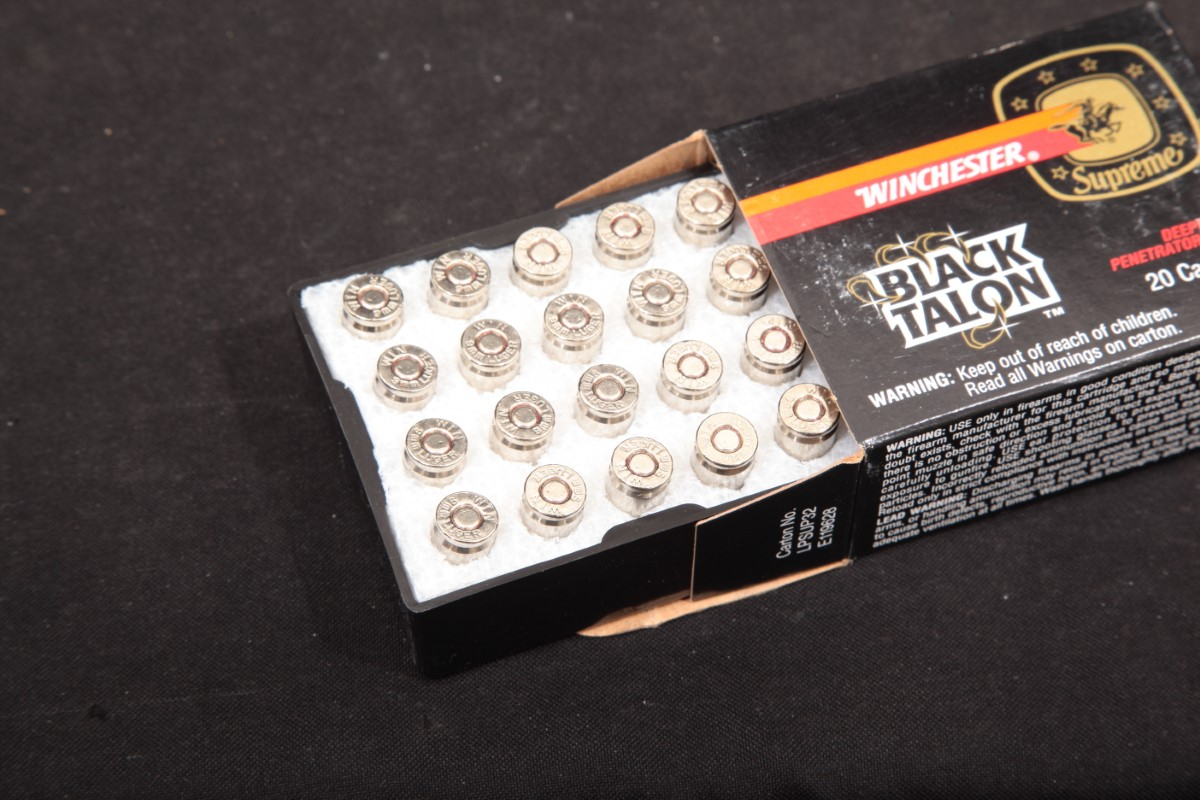 100x 9mm Luger Self Defense Ammunition Winchester Black Talons & Stx ...