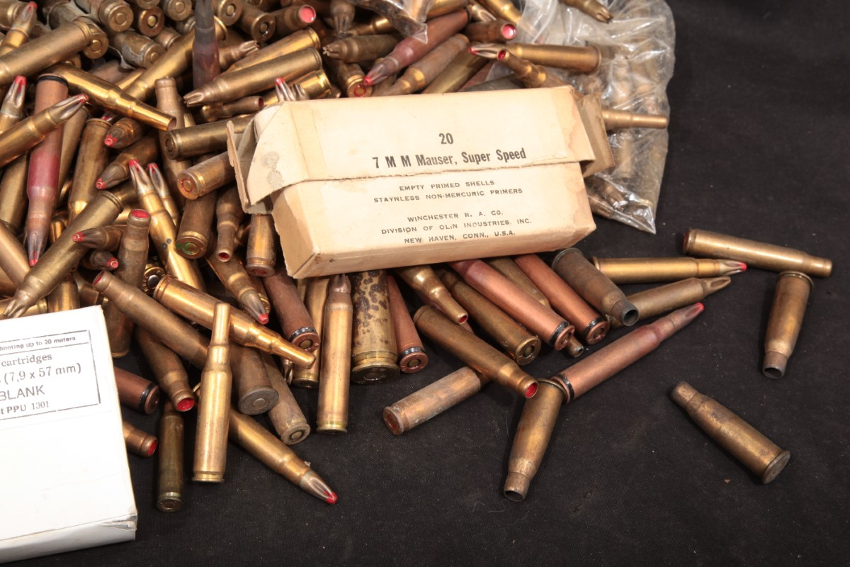 300x Assorted Blank Rifle Ammunition .50, .30-06, 7mm, 8mm Mauser, 8mm ...