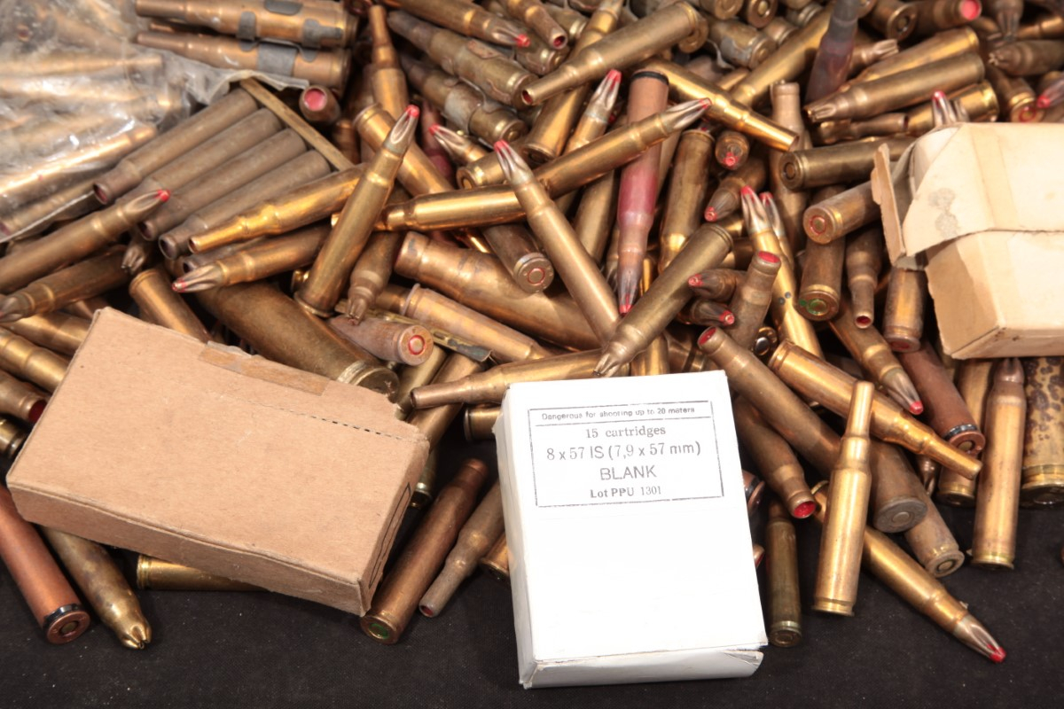 300x Assorted Blank Rifle Ammunition .50, .30-06, 7mm, 8mm Mauser, 8mm ...