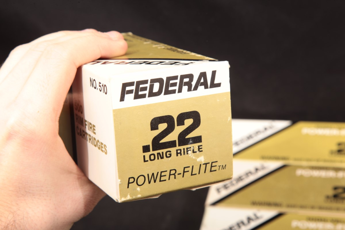 5800x .22 Long Rifle Ammunition Federal Power-Flite Lead Rn Bullets .22 ...