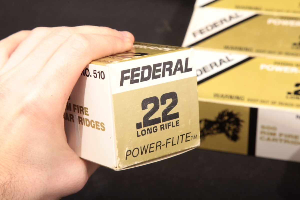 5800x .22 Long Rifle Ammunition Federal Power-Flite Lead Rn Bullets .22 ...