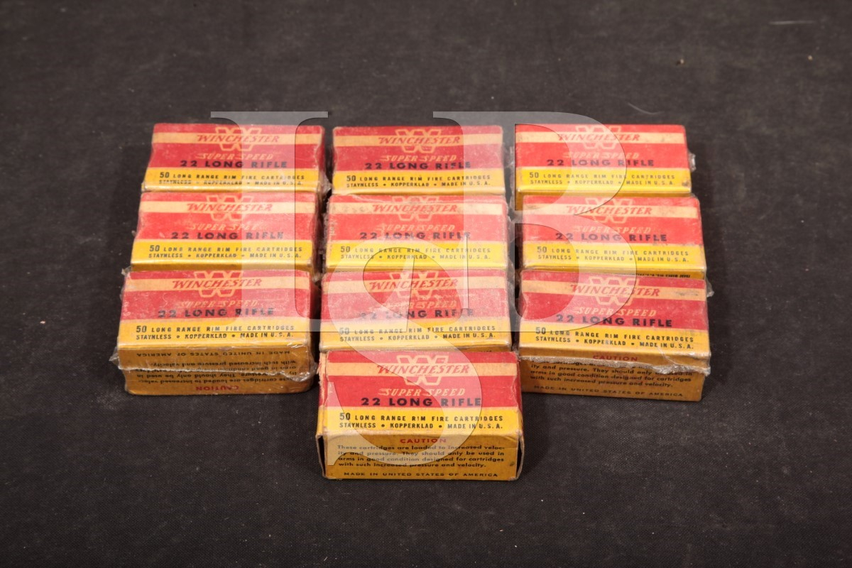 495x .22 Long Rifle Ammunition Vintage Winchester Super Speed Copper ...