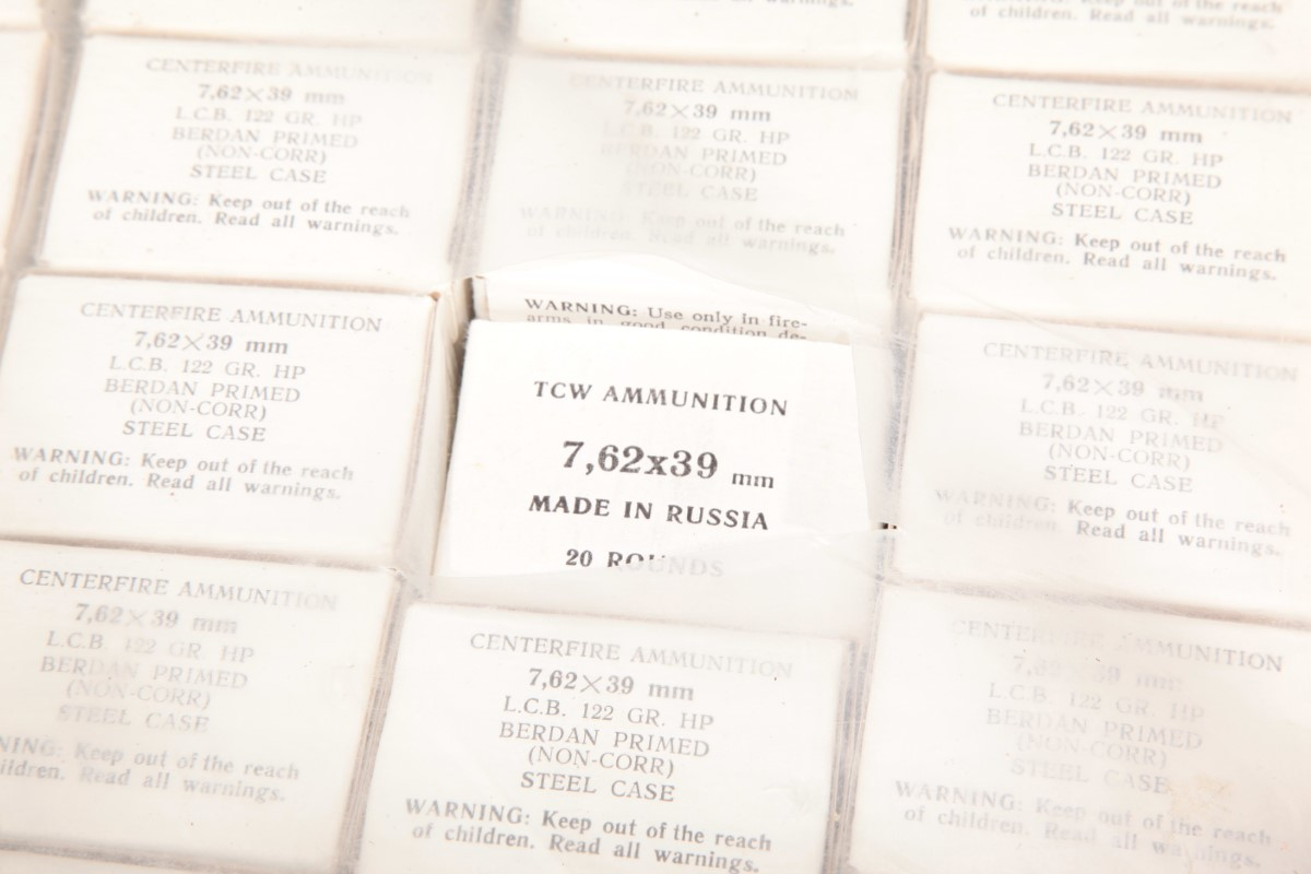 500x 7.62x39mm Russian Ammunition Tula 122 Grain Hp Magnetic Bullets ...