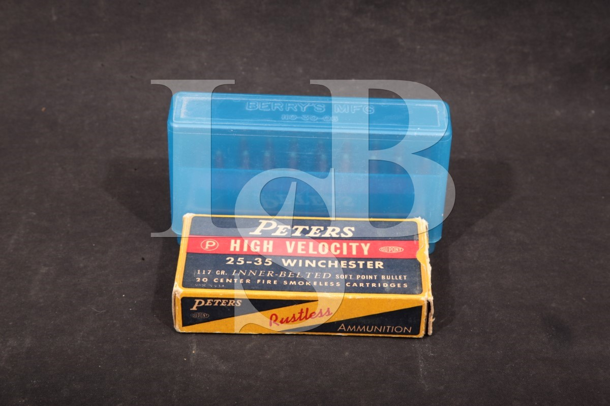 21x .25-35 Win. Ammunition Rem. & Peters Jsp Bullets & 15x Fired Brass ...