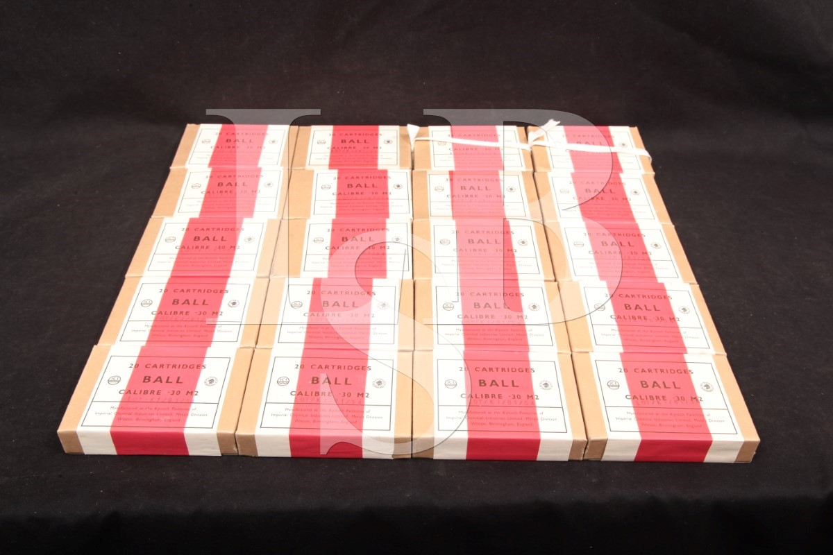 400x .30 M2 Ball Military Surplus 1954 Ammunition English Kynoch In ...