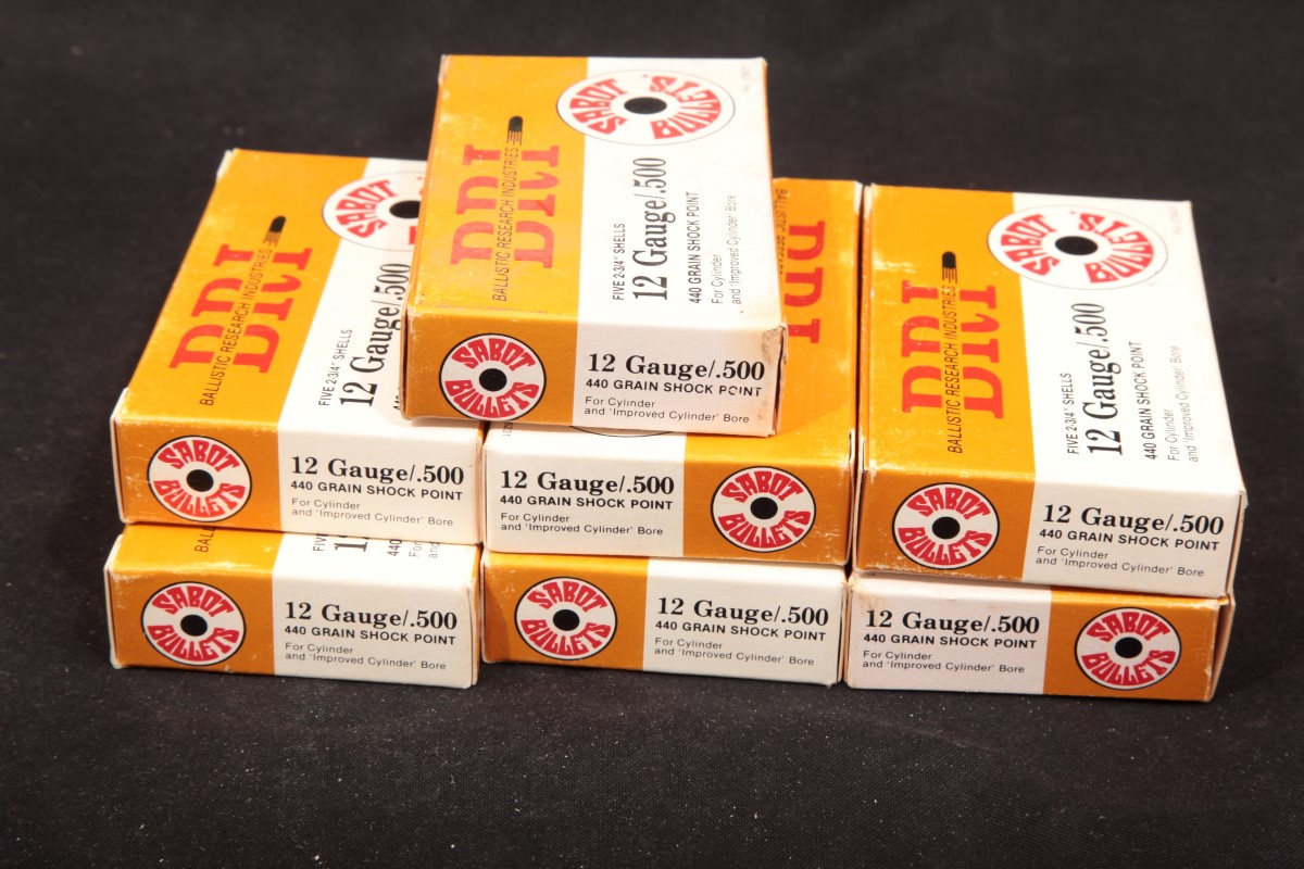 Sabot 35x 12 Gauge Ammunition 2 3/4" Bri 440 Grain Shock Point Bullets ...