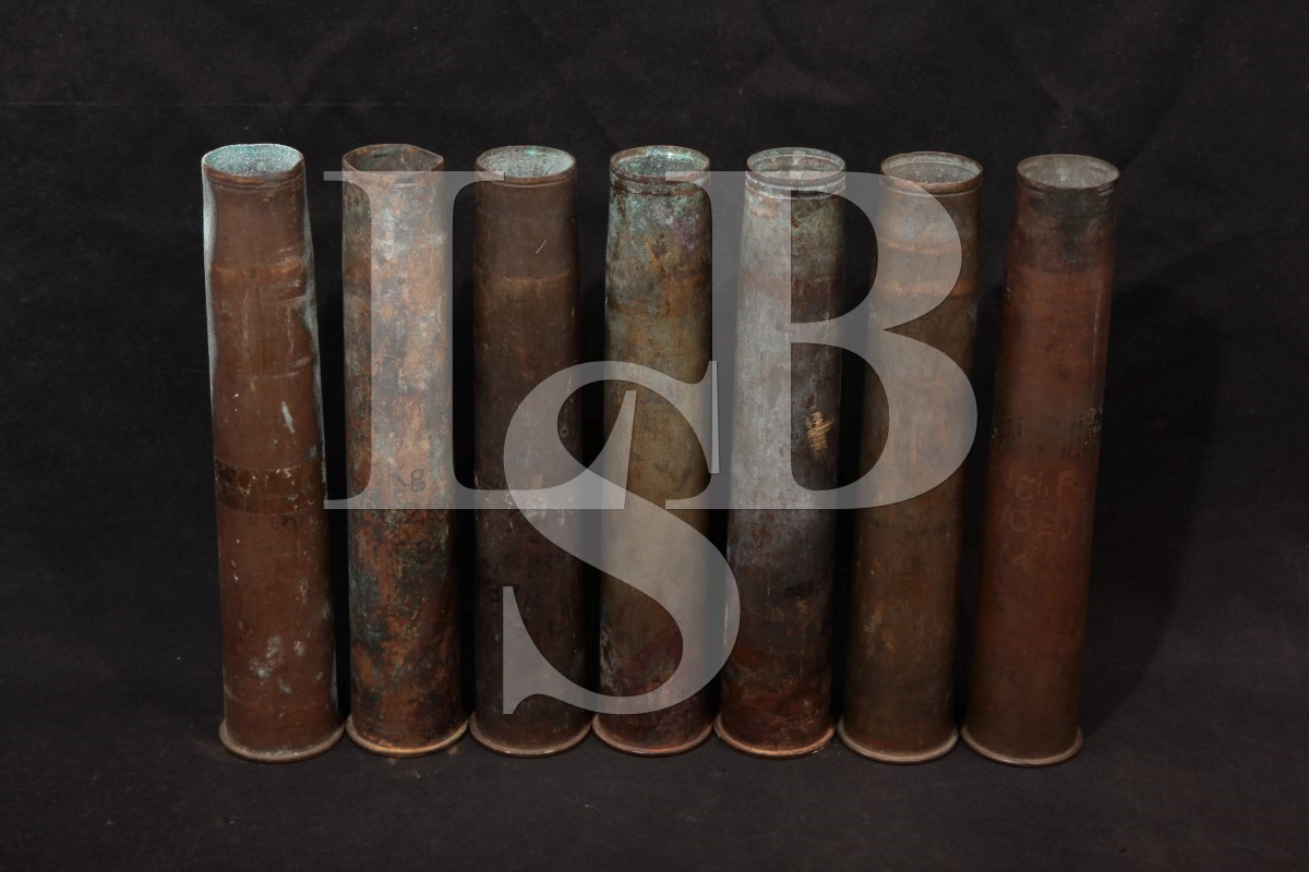 German 7x 3.7cm Pak 36 Anti-Tank Brass Shells Not Loaded Brass Shells ...
