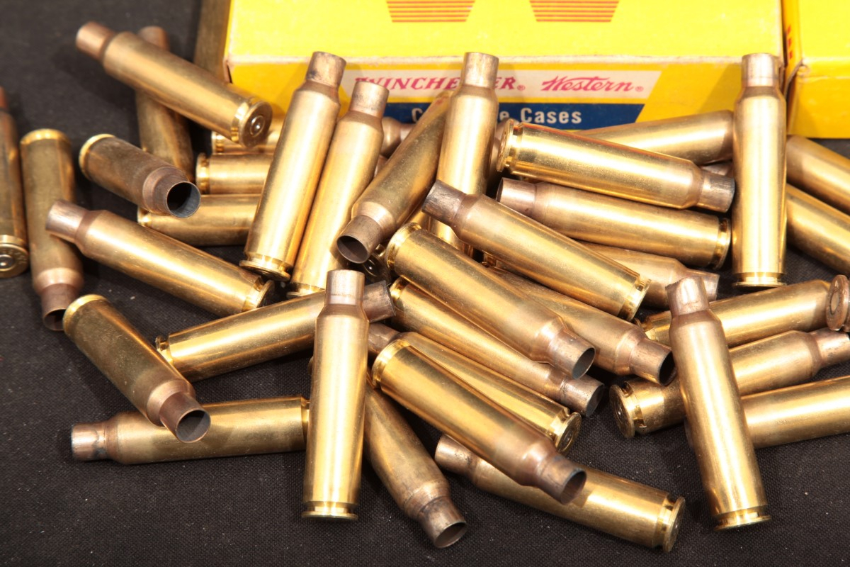 110x 7.5 Swiss Ammunition Reloaded .284 Winchester Cases & 59x Fired ...