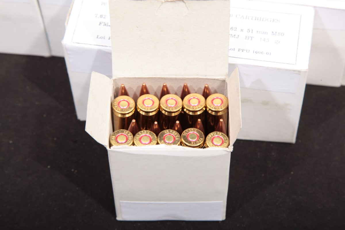 640x 7.62x51mm M80 Ball Ammunition PPU 145 Grain FMJ BT Bullets .308 ...