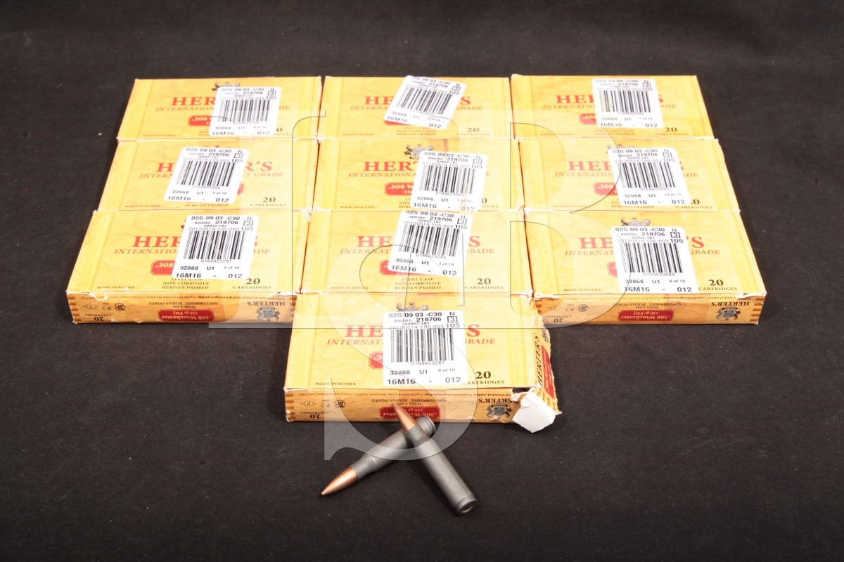 200x .308 Win. Ammunition 150 Grain FMJ Magnetic Bullets Herter's Steel ...