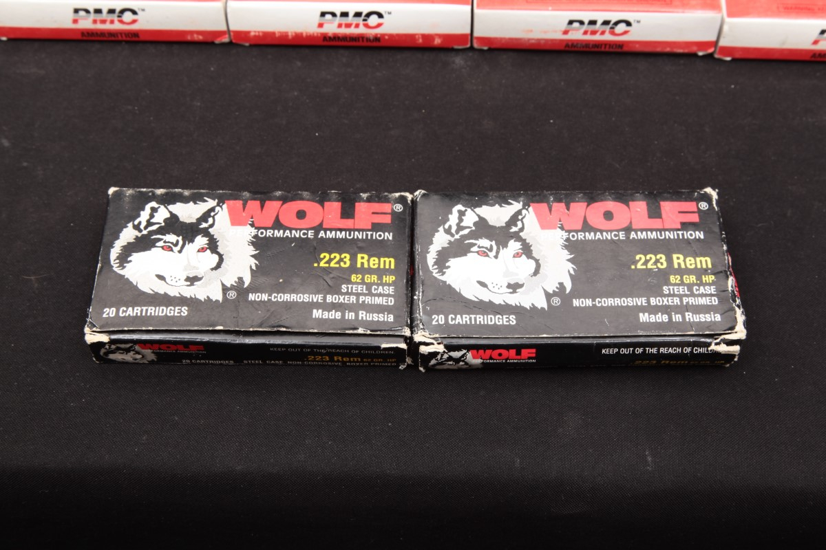 596x .223 Rem. Ammunition Pmc, Norinco, Wolf Mixed Bullets .223 ...