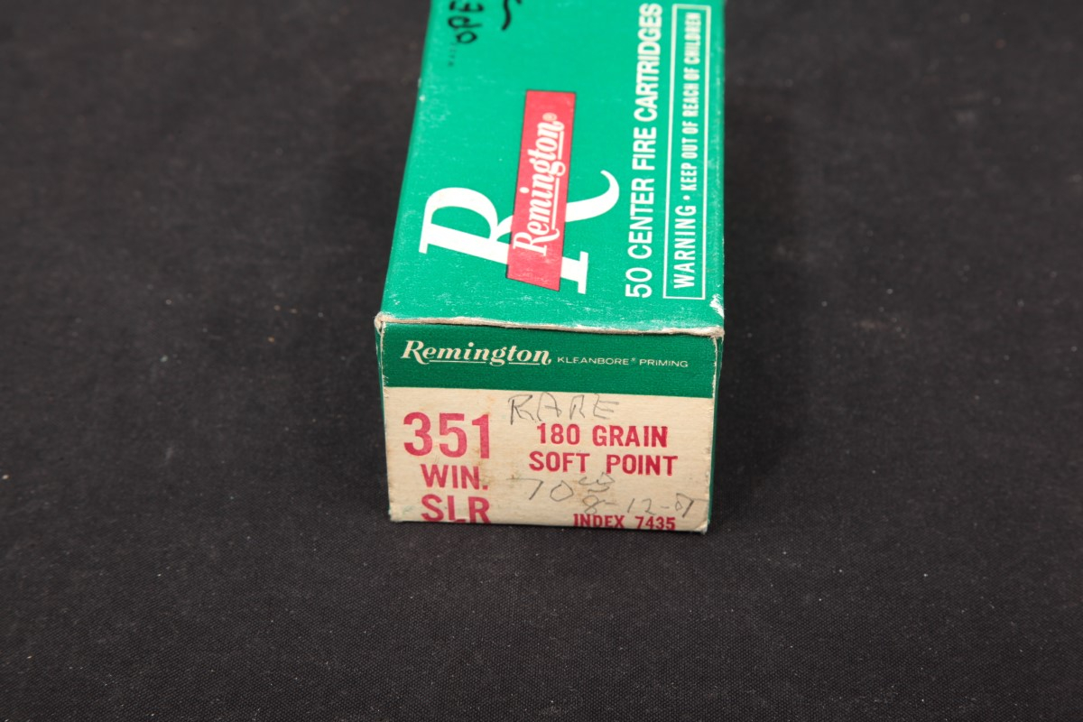 Remington 50x .351 Win. Sl Vintage Rifle Ammunition In Original ...