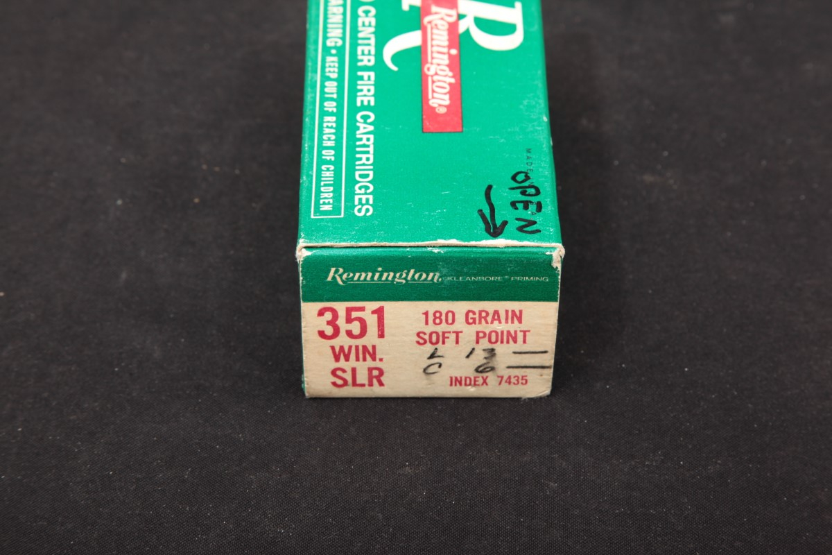 Remington 50x .351 Win. Sl Vintage Rifle Ammunition In Original ...