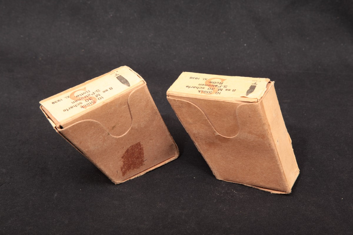 German 20x 8x56mmr M30 Mannlicher 1938 Ammunition In Original Boxes ...