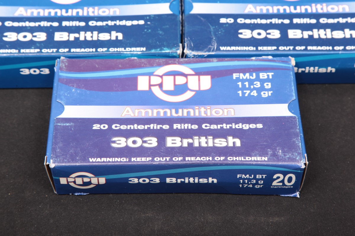 60x .303 British Ammunition Ppu 174 Grain Fmj Bt Bullets .303 Brit ...