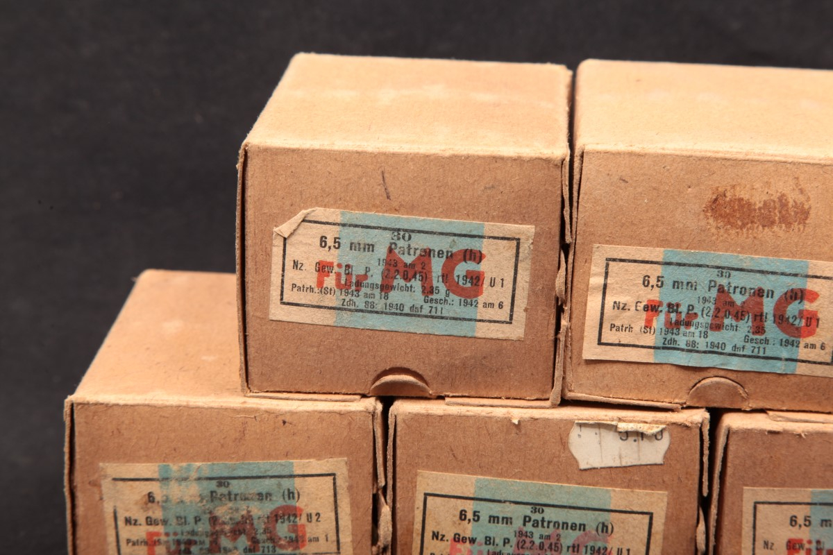 Mannlicher 148x 6.5mm Patronen Fur MG Ammunition 6.5 mm Machine Gun 6 ...