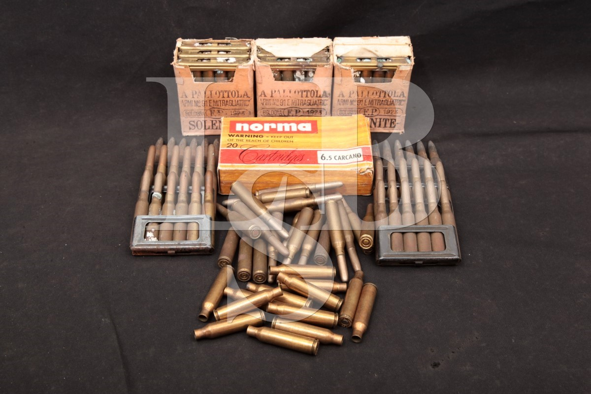 100x 6.5x52mm Carcano Ammunition Italian Magnetic Bullets On 6x Round ...