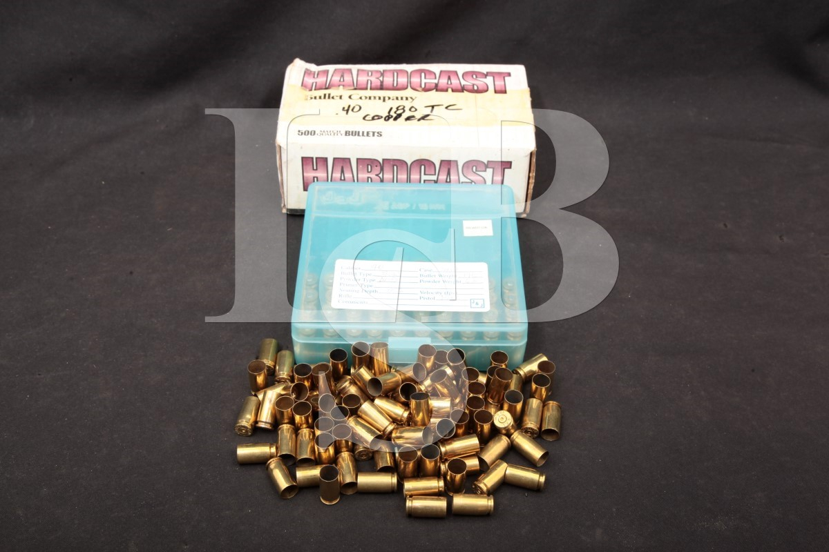 Mixed Lot 44x .40 S&W Reloaded Ammunition Lead Tc Bullets, 500x 180 ...