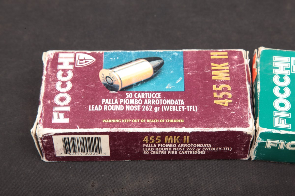 16x .455 Mk Ii Ammunition Fiocchi Webley Mark 2 Ammo 262 Grain Lead Rn ...