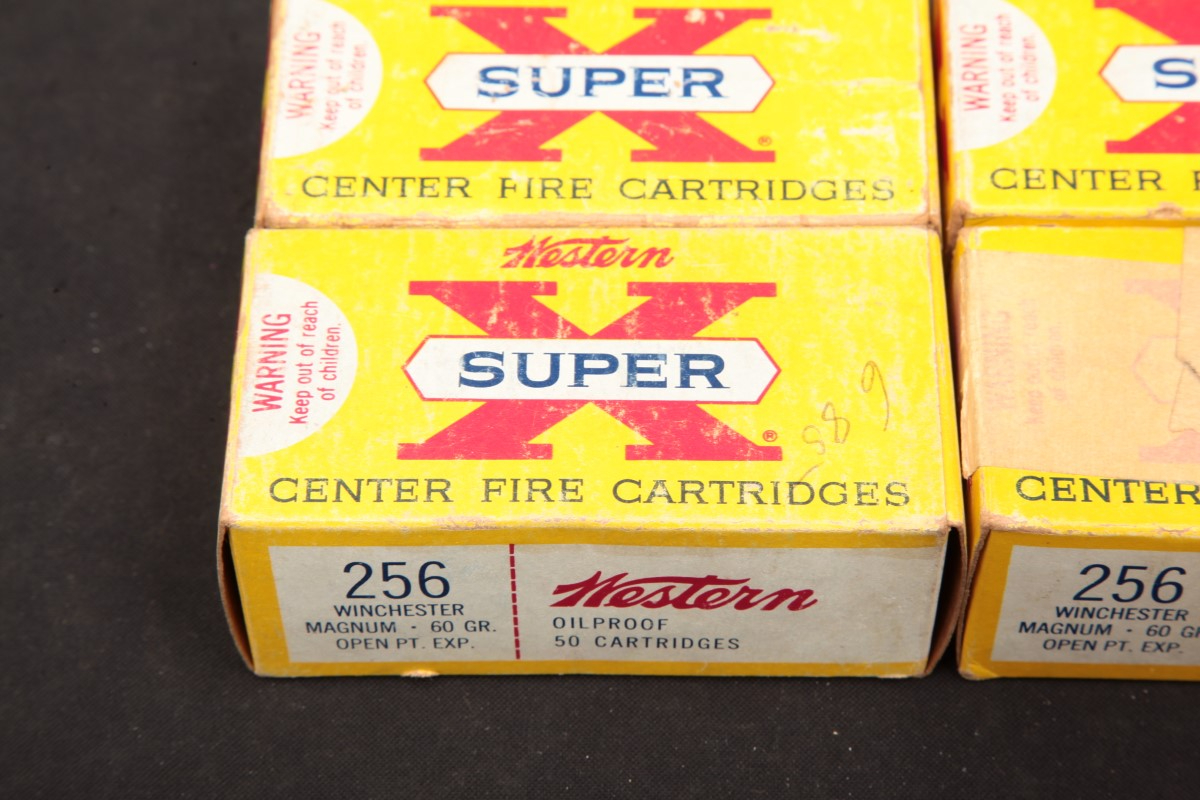 174x .256 Win. Mag. Ammunition Western 60 Grain Jhp Bullets & 26x Fired ...