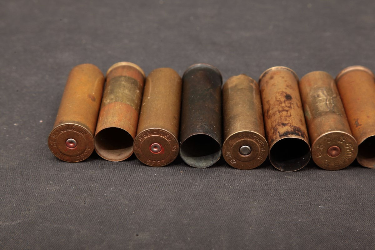 9x 12 Gauge Vintage Brass Shot Shells Rem-Umc, Win, Cbc 12 Ga. Fired ...