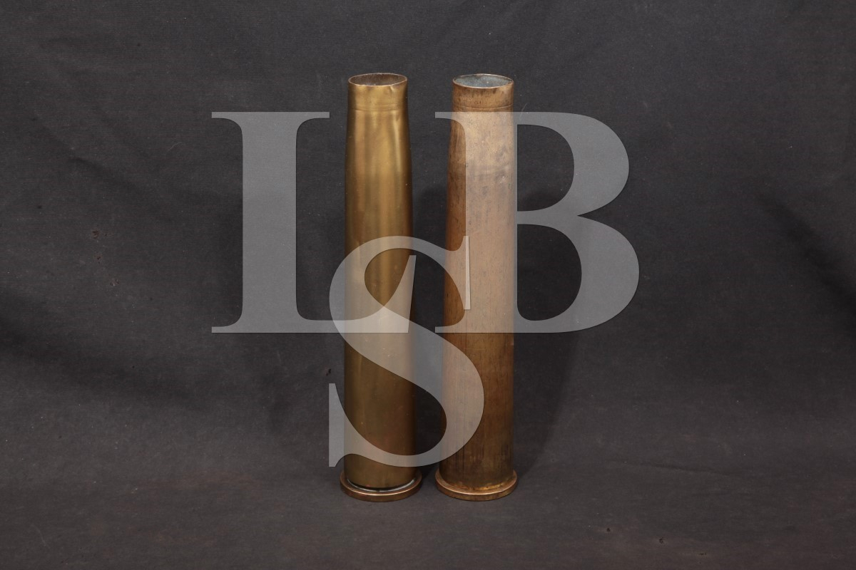 2x Wwii 40mm Bofors Anti-Aircraft Gun Brass Shell Cases 1943 & 1944 For ...