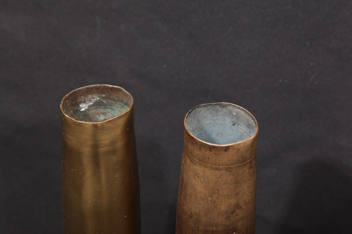 2x Wwii 40mm Bofors Anti-Aircraft Gun Brass Shell Cases 1943 & 1944 For ...