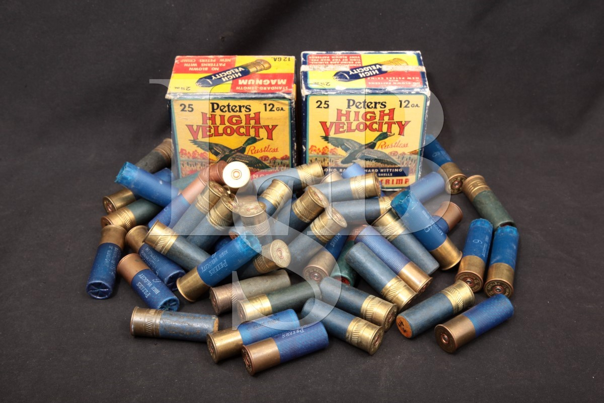 69x 12 Ga. Vintage Ammunition Peters Mixed #4,6 Lead Shot Paper ...