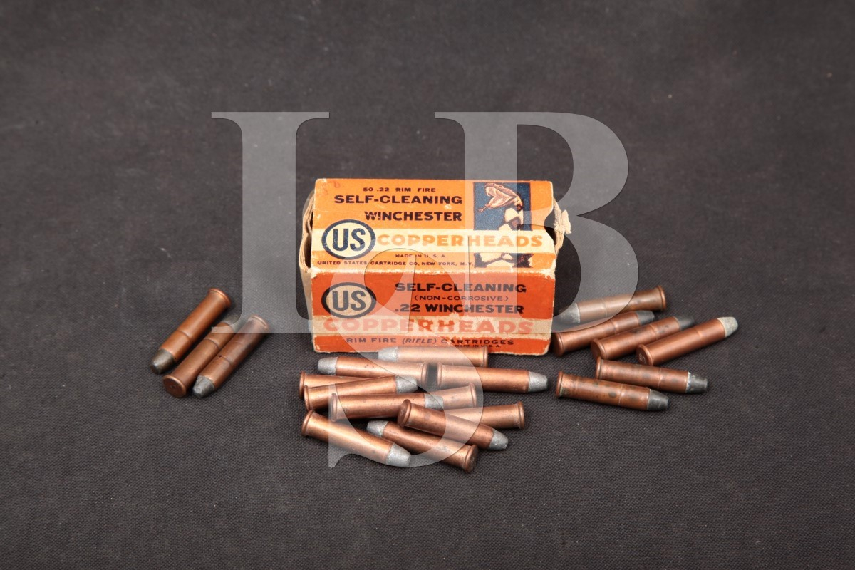 Mixed 28x .22 Win. Rim Fire Vintage Copper Cases USC, Win, Rem. Copper ...