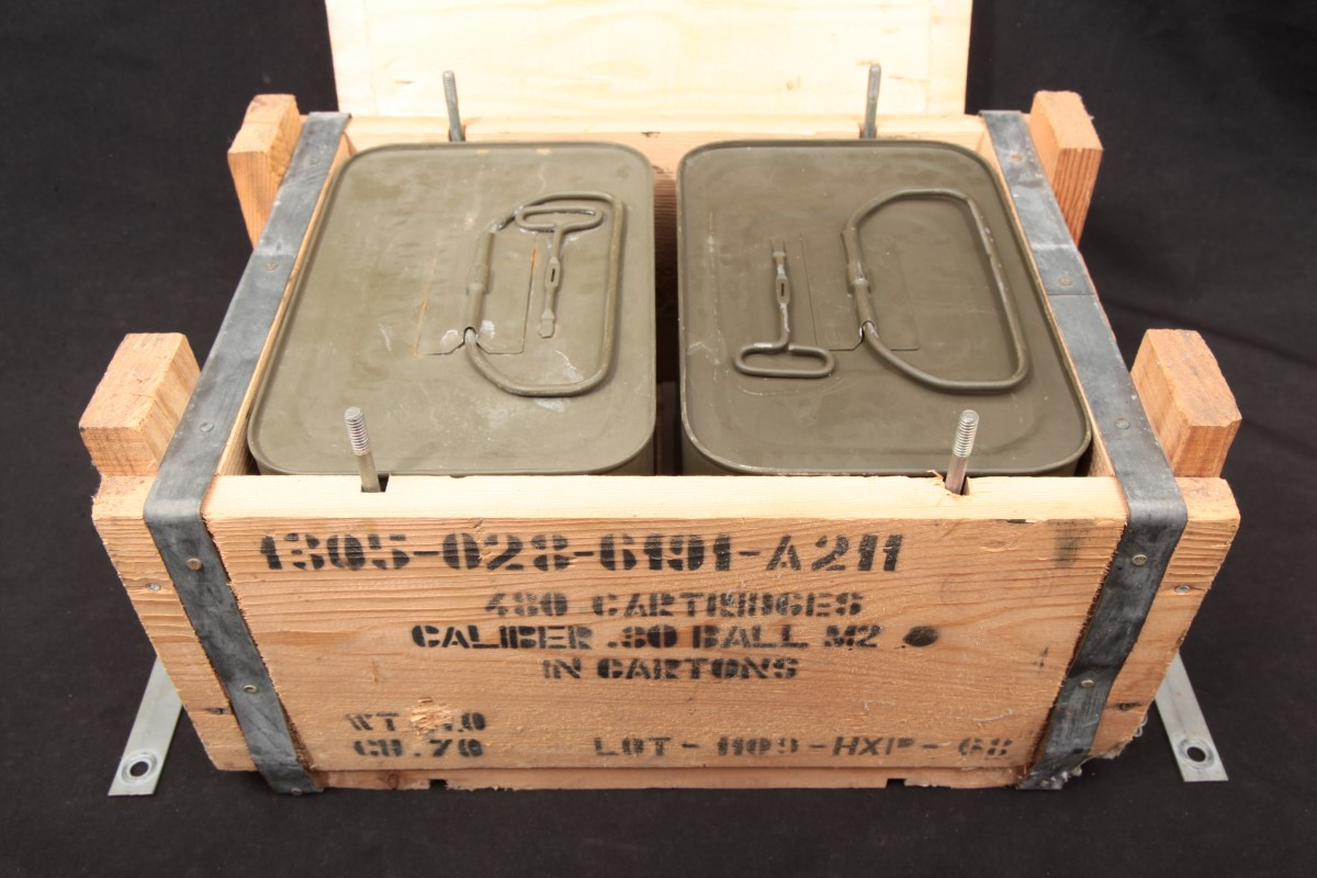 480x .30 Ball M2 Ammunition .30-06 Springfield In 2x Spam Cans In ...