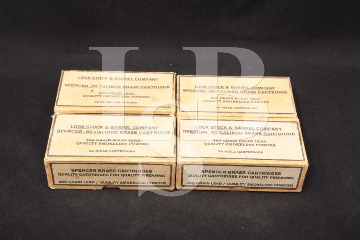 145x .56-50 Spencer Reloaded Ammunition 365 Grain Lead Rn Fp Bullets ...