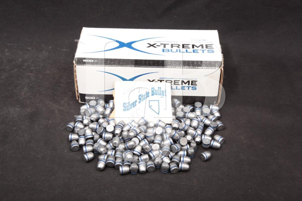 640x .45 Caliber Lead Bullets X-Treme & Silver State 200 & 230 Grain Rn ...