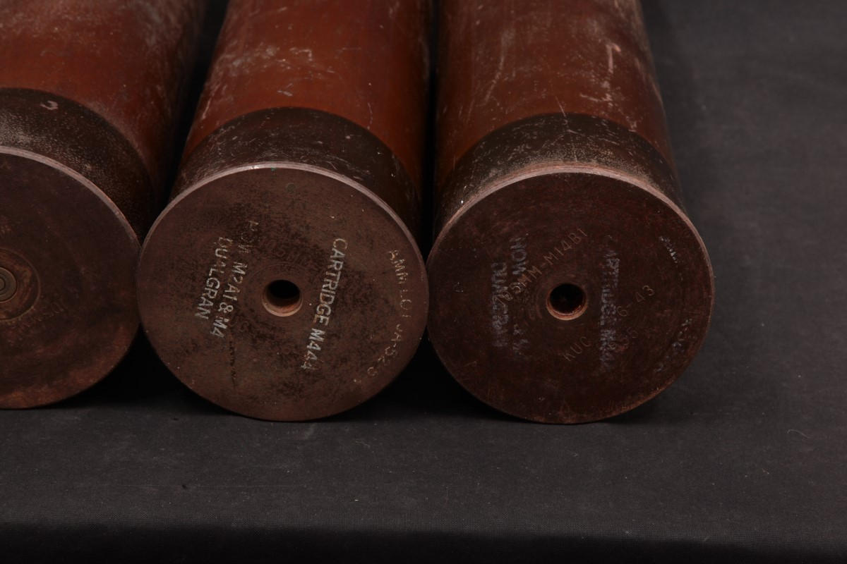 US Military 4x 105mm Howitzer Steel Shell Cases For M2A1 & M4 Howitzers ...