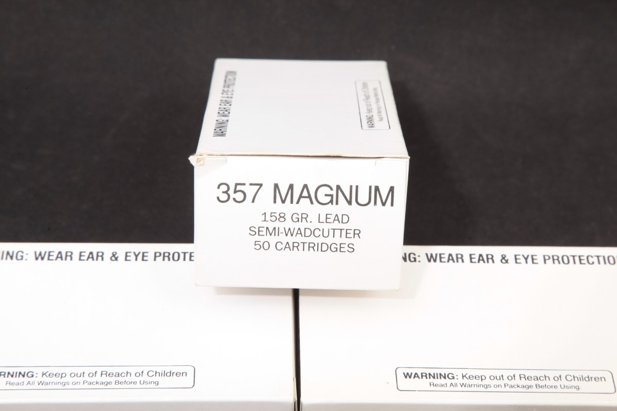 Miwall 150x .357 Magnum Ammunition 158 Grain Semi-Wadcutter Bullets ...