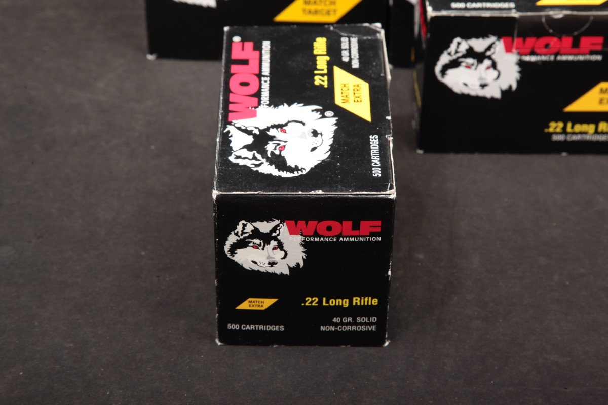 Wolf Ammunition 2000x .22 Long Rifle Ammunition Wolf Match Extra 40 ...