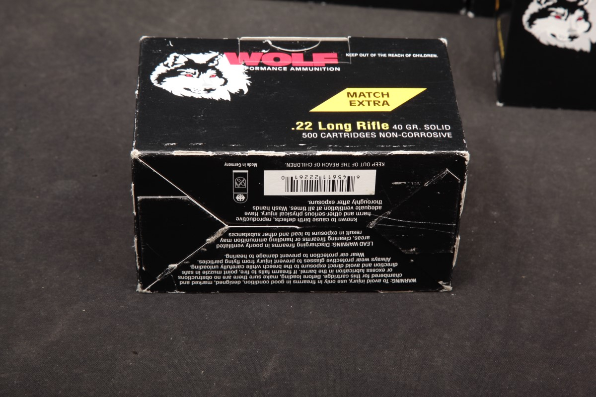 Wolf Ammunition 2000x .22 Long Rifle Ammunition Wolf Match Extra 40 ...