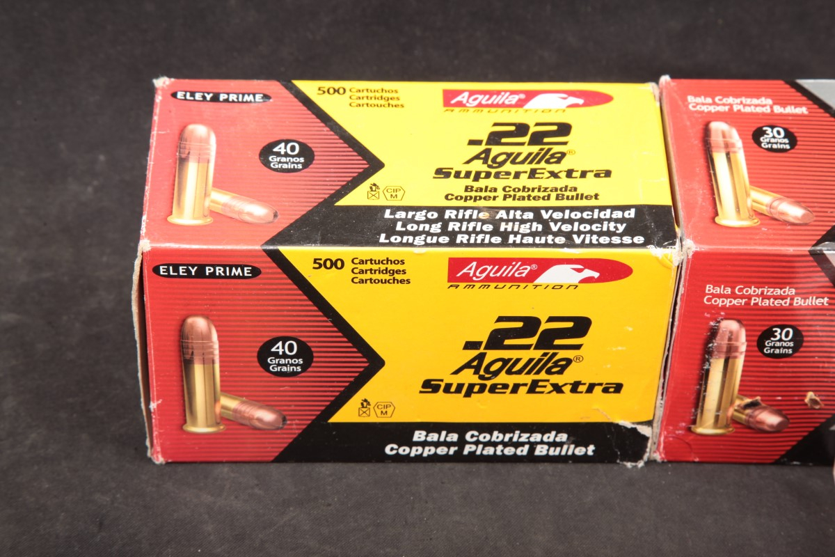 Aguila 1100x .22 Lr Ammunition High & Hyper Velocity 30 & 40 Grain ...