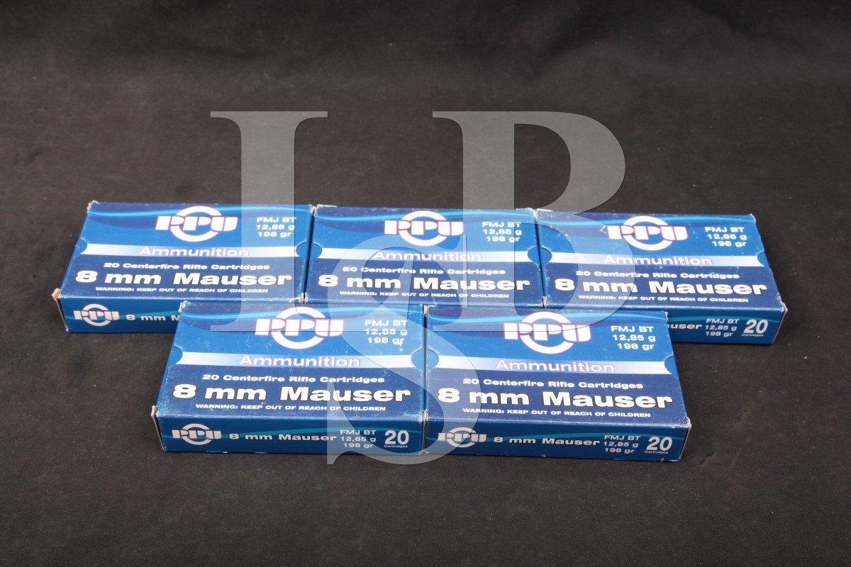 Ppu 100x 8mm Mauser Ammunition 198 Grain Fmj-Bt Bullets 7.92x57mm ...