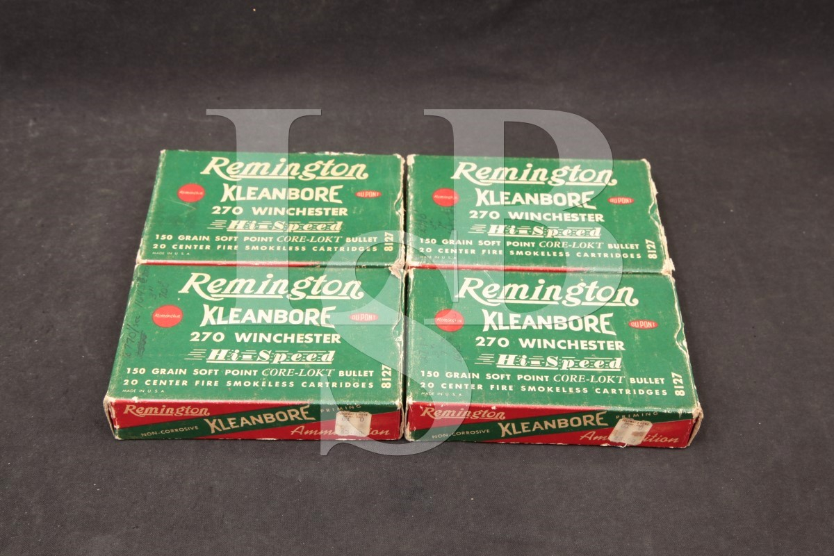 Remington 80x .270 Win. Vintage Ammunition Rem. Kleanbore 1950`S 150 ...