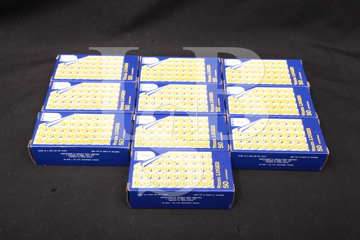 Denel Pmp 500x 9mm Luger Ammunition 115 Grain Fmj Bullets 10x Boxes Of ...