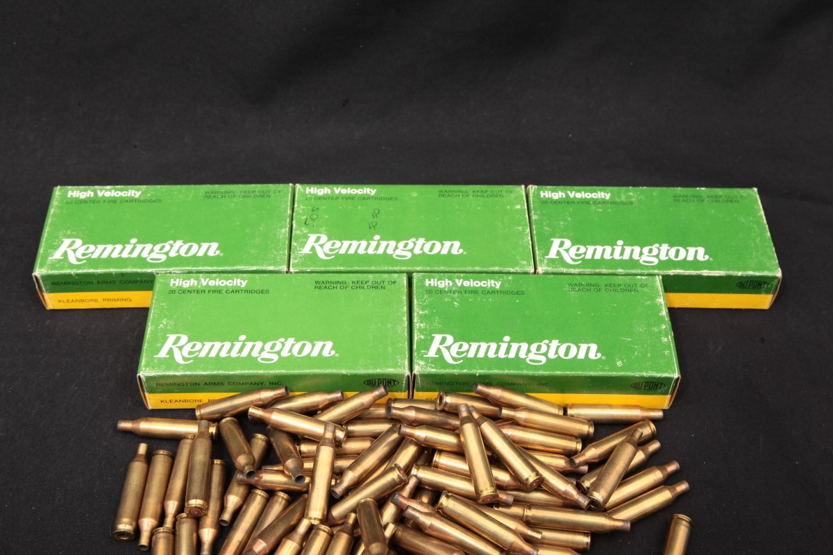 100x .17 Remington Ammunition 25 Grain Jhp Bullets & 86x Fired Brass ...