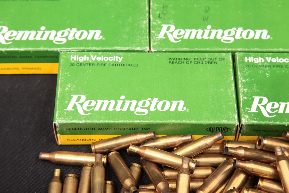 100x .17 Remington Ammunition 25 Grain Jhp Bullets & 86x Fired Brass ...