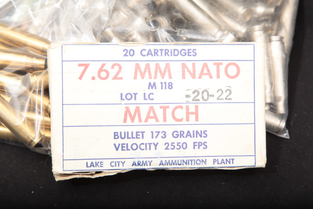 Mixed 120x .308 Win. Ammunition Lc 72 Match Fmj & Reloaded Jsp Bullets ...