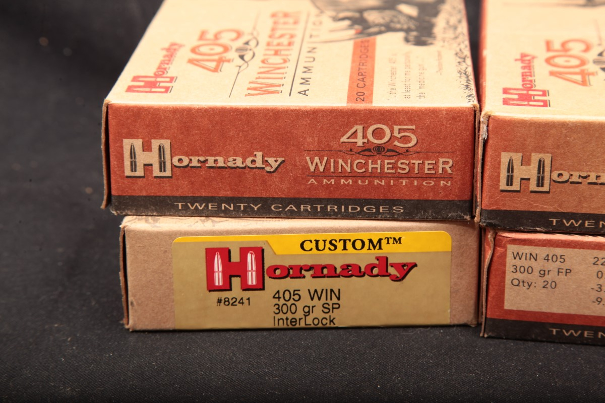 80x .405 Win. Ammunition Vintage Roosevelt & J. W. Hornady Boxes 300 ...