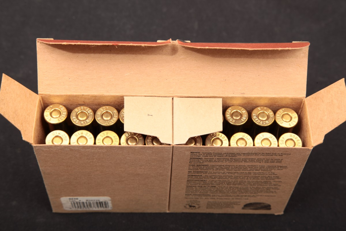 60x .405 Win. Ammunition Vintage Roosevelt & J. W. Hornady Boxes 300 ...