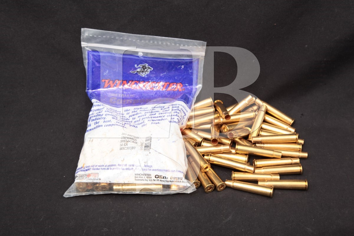 Winchester 90x .303 British New Brass Cases Unprimed Win. .303 British ...