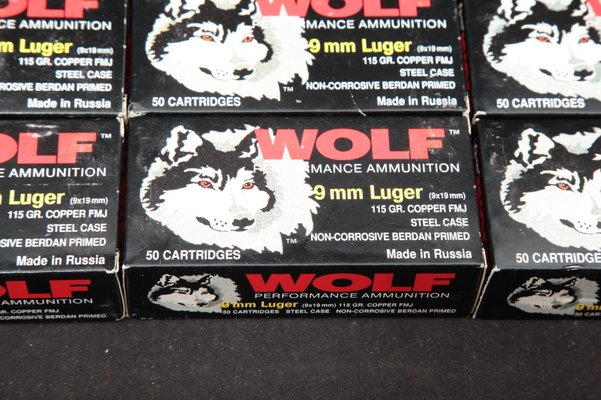 Wolf Ammunition 1000x 9mm Luger Wolf Performance Ammunition 115 Grain ...