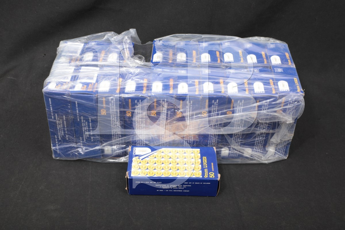 1000x 9mm Luger PMP Denel Ammunition 115 Grain FMJ Bullets 9x19mm ...