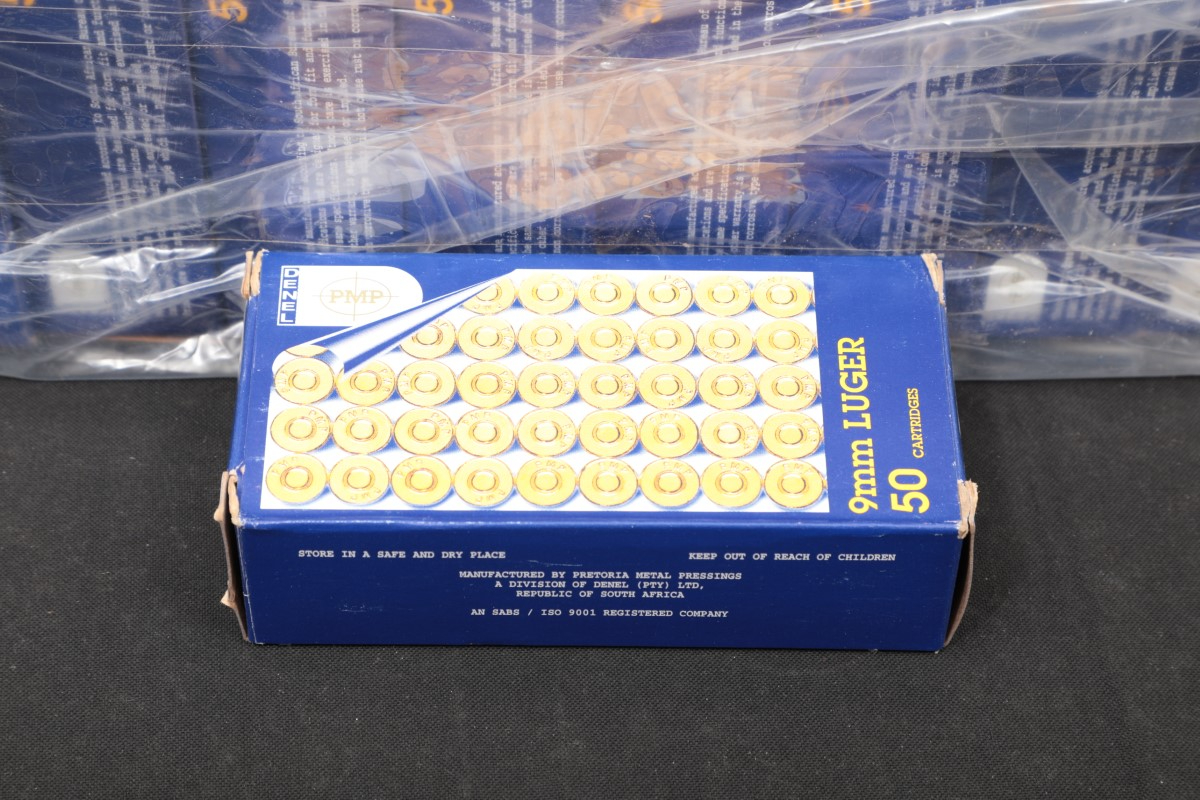 1000x 9mm Luger Pmp Denel Ammunition 115 Grain Fmj Bullets 9x19mm ...