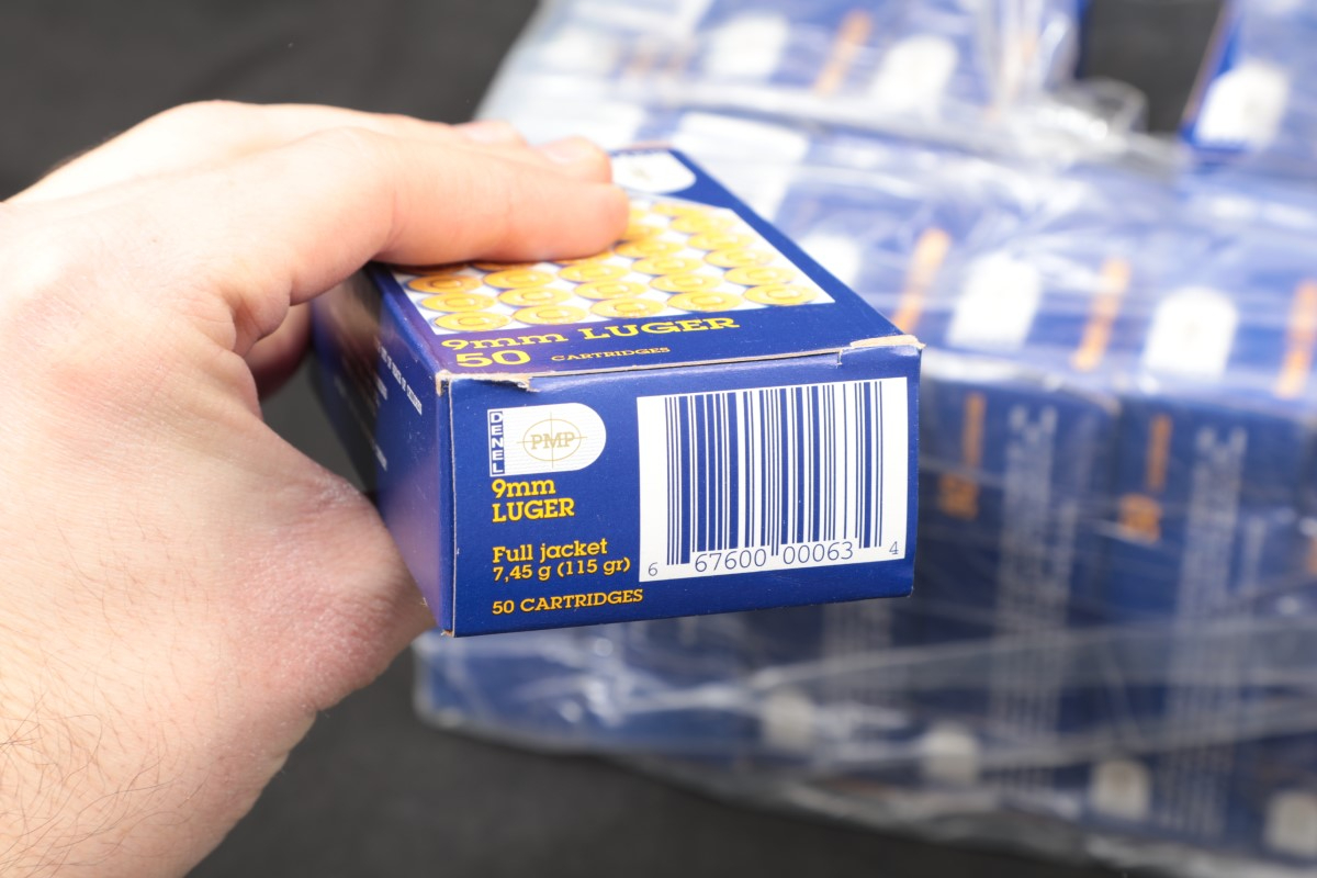 1000x 9mm Luger PMP Denel Ammunition 115 Grain FMJ Bullets 9x19mm ...